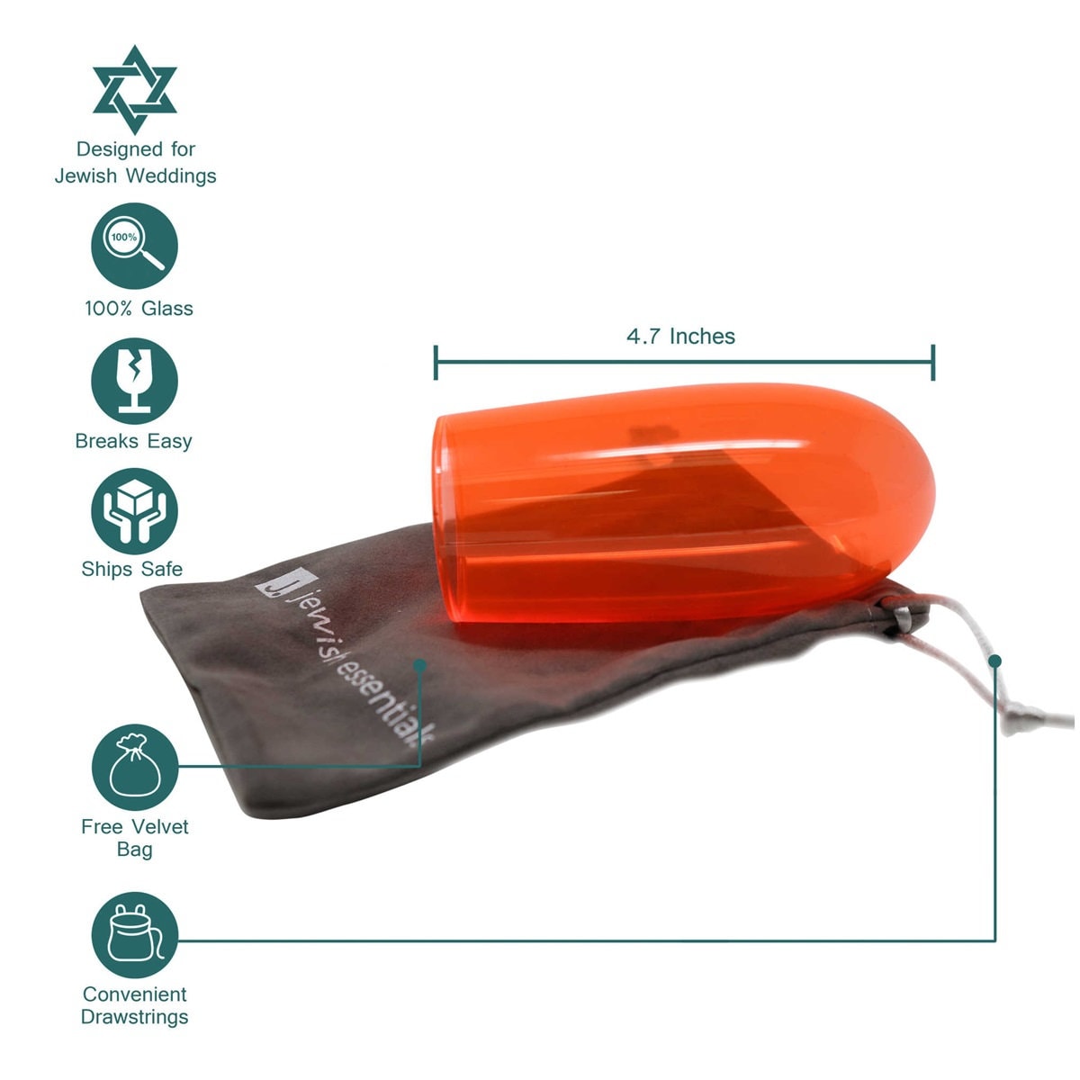 Jewish Wedding Chuppah Breaking Glass for Wedding Gift, Keepsake ...