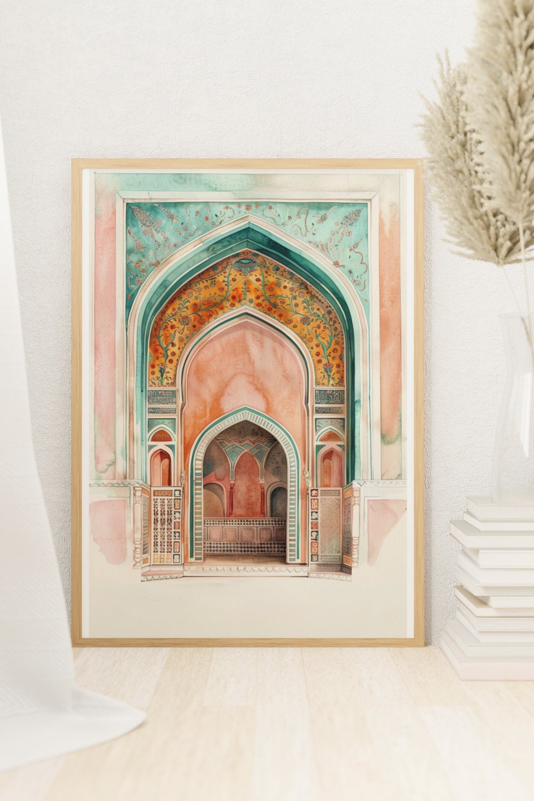 Islamic Archways Poster Islamic Wall Art, Narrow Wall Art, Ramadan Gift ...