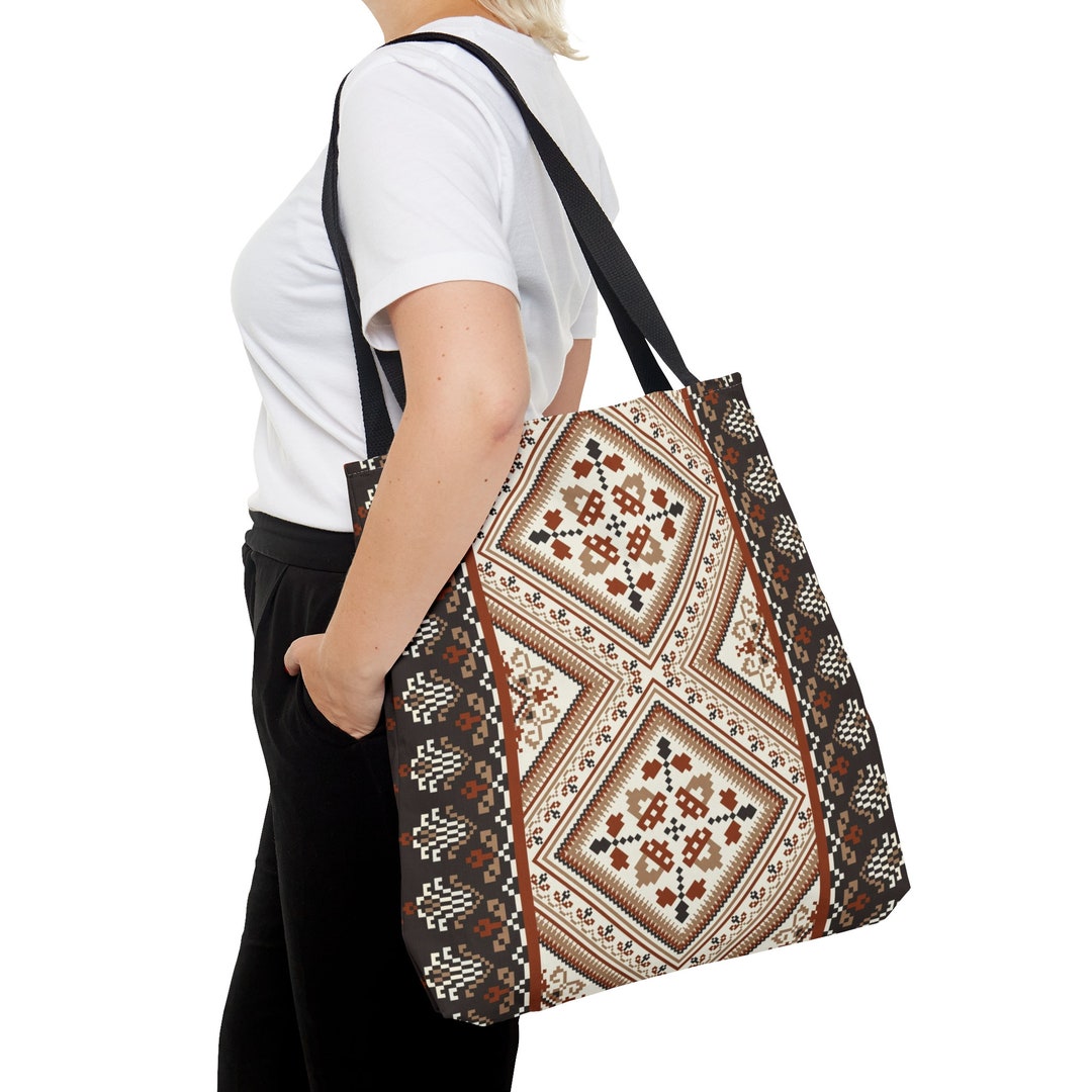 Arabic Palestinian Thobe Tatreez Embroidery Stitch Design Print Tote ...
