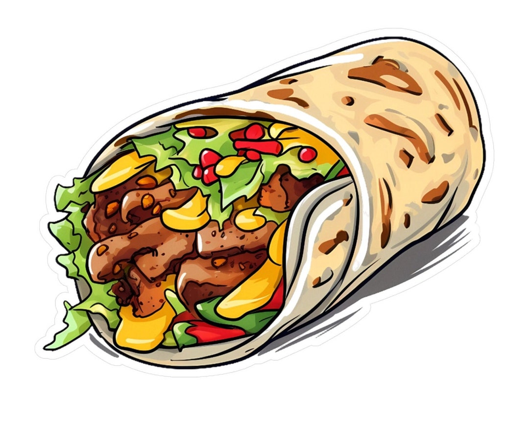 Shawarma Vinyl Sticker Donair Wrap Sandwich Laptop - Etsy