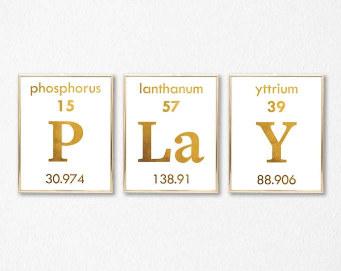 Genius | Periodic Table of Elements Wall, Desk or Shelf Sign - Etsy