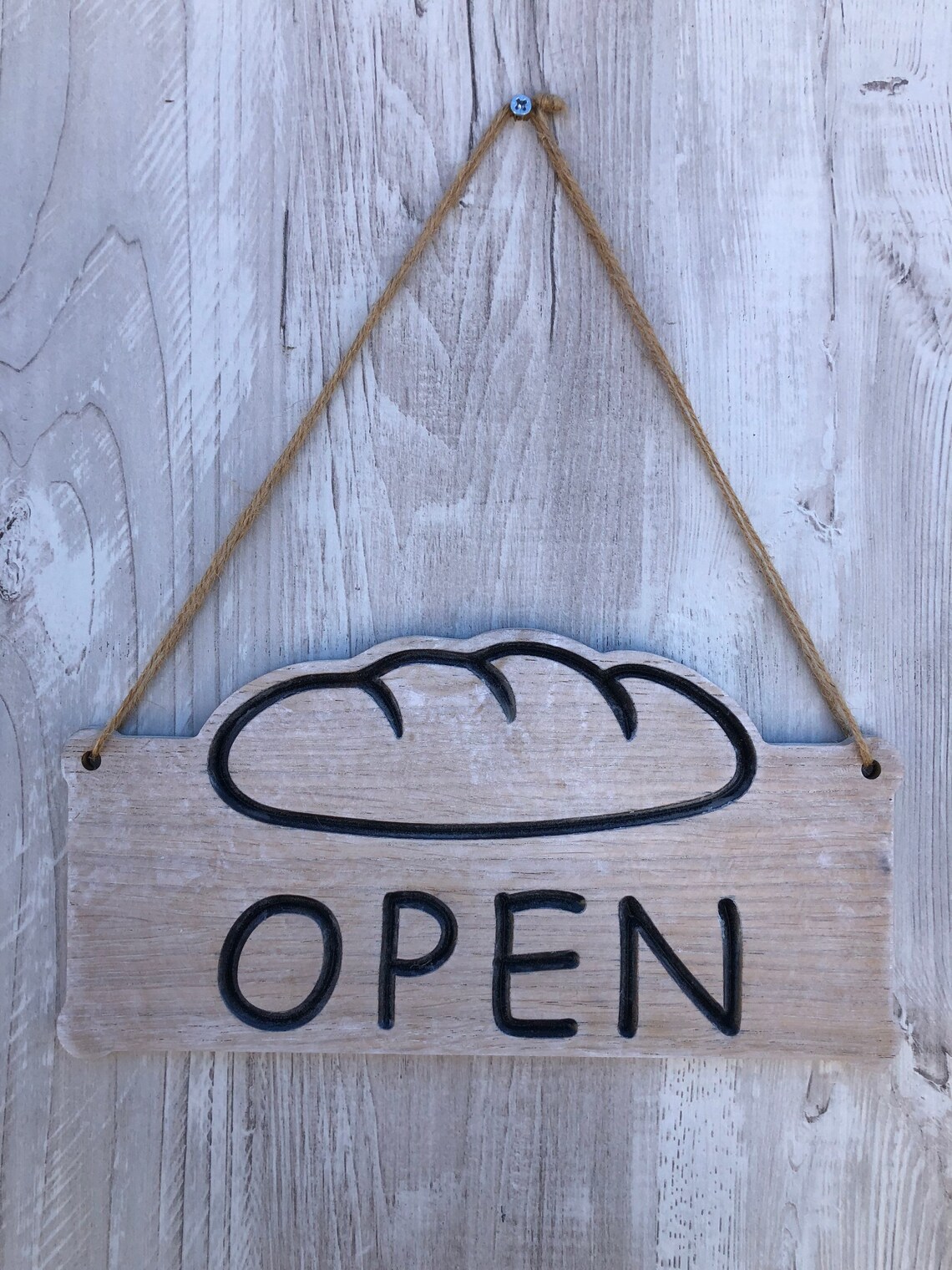 Open Closed Double Sided Sign for Bakeries, Bread Shops, Grocery Stores ...