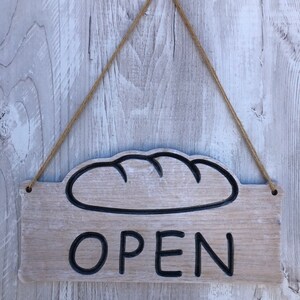 Open Closed Double Sided Sign for Bakeries, Bread Shops, Grocery Stores ...