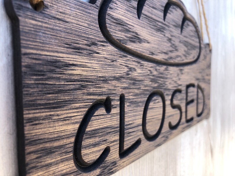 Open Closed Double Sided Sign for Bakeries, Bread Shops, Grocery Stores ...