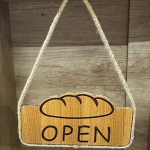 Open Closed Double Sided Sign for Bakeries, Bread Shops, Grocery Stores ...