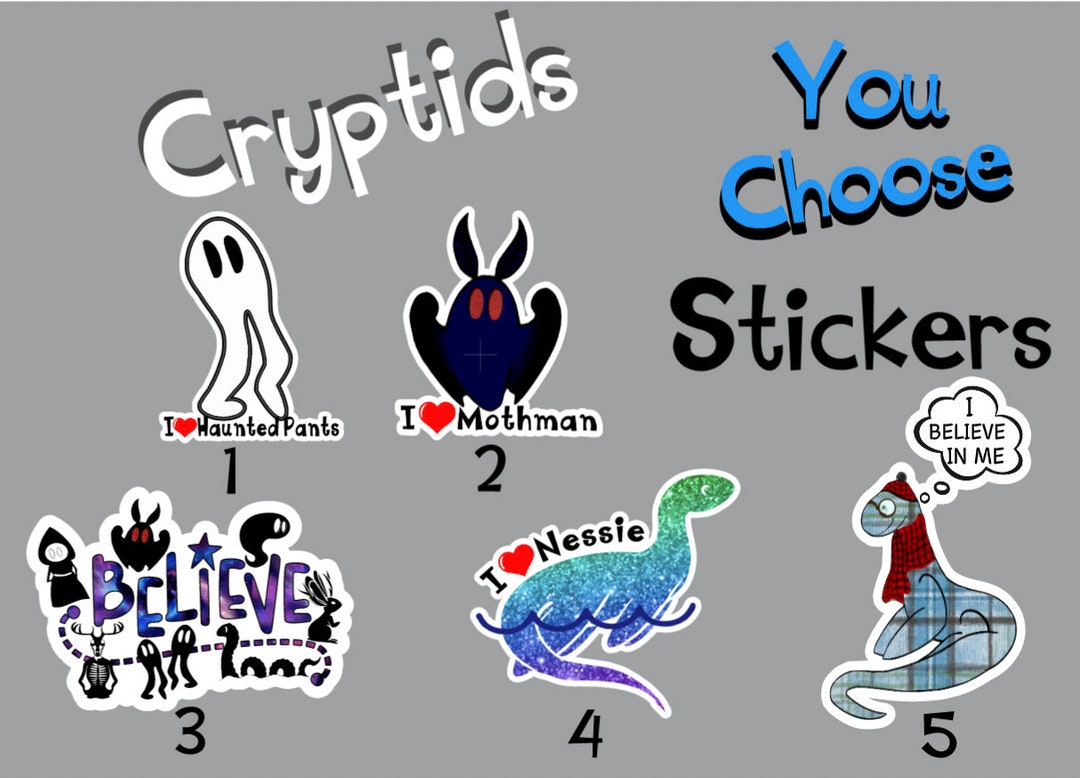 Cryptid Vinyl Stickers, Mothman Sticker, Fresno Nightcrawler Sticker ...