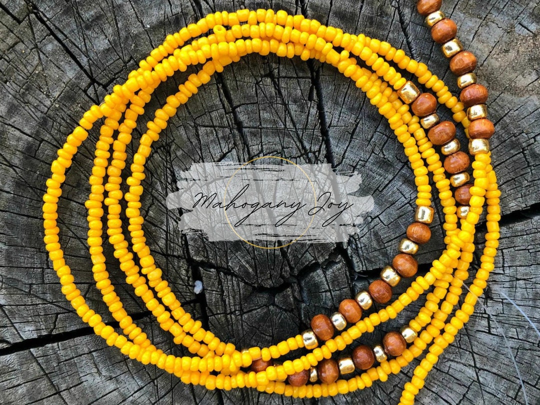 Yellow Radiance Waist Beads BUY 3 GET 1 FREE Waist Beads With Clasp ...