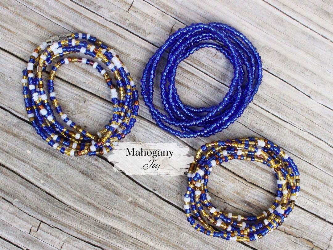 Waist Beads Set (3) | Clasp or Tie-on Option | Plus Size Friendly ...