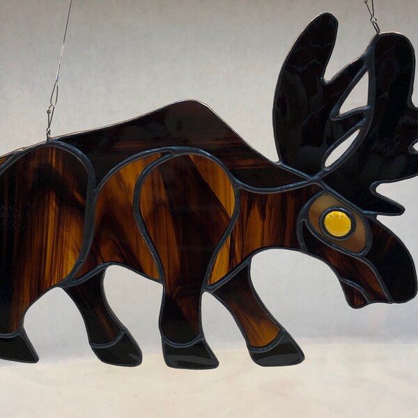 Stained Glass Moose Pattern Etsy
