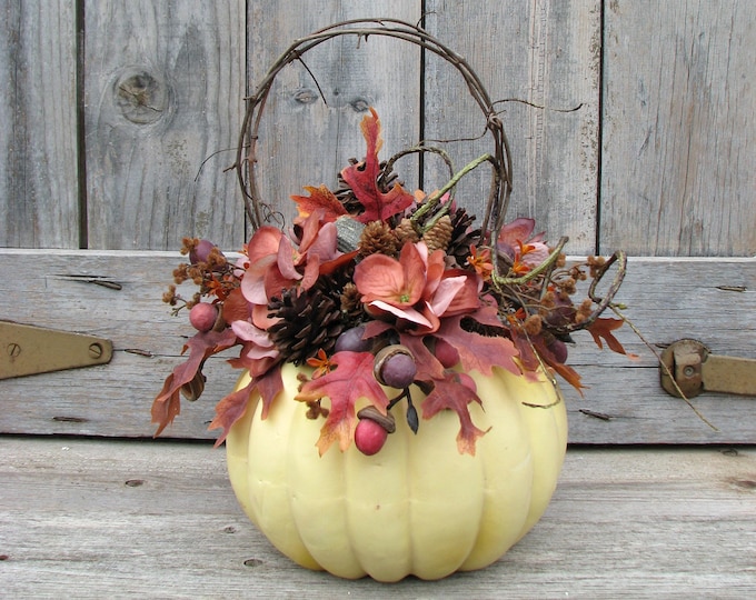 Rustic Fall Centerpiece, Thanksgiving Table Centerpiece, Harvest Decor ...