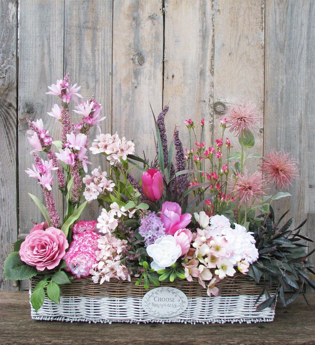 Artificial Flower Arrangement, Centerpiece for Dining Table, Faux ...