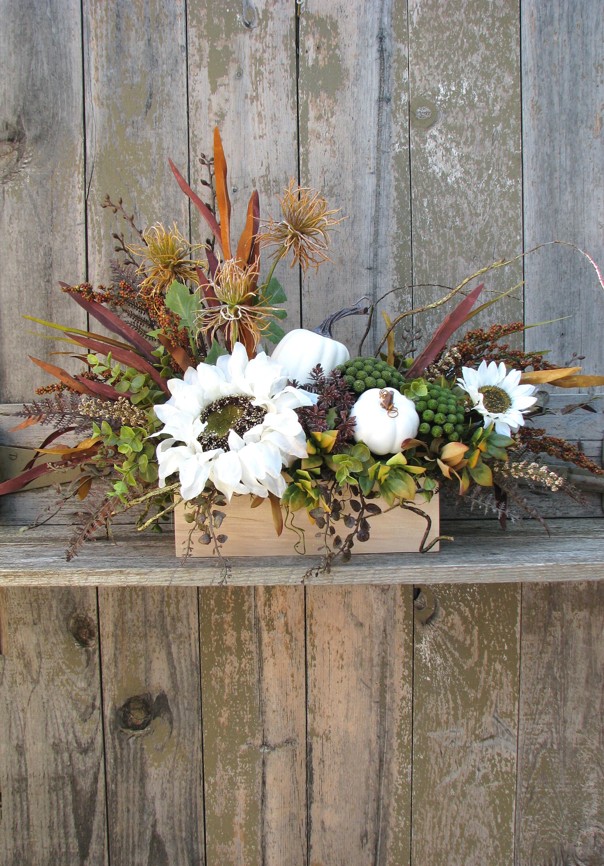 Fall Centerpiece Floral Arrangement Fall Autumn Table Decor | Etsy