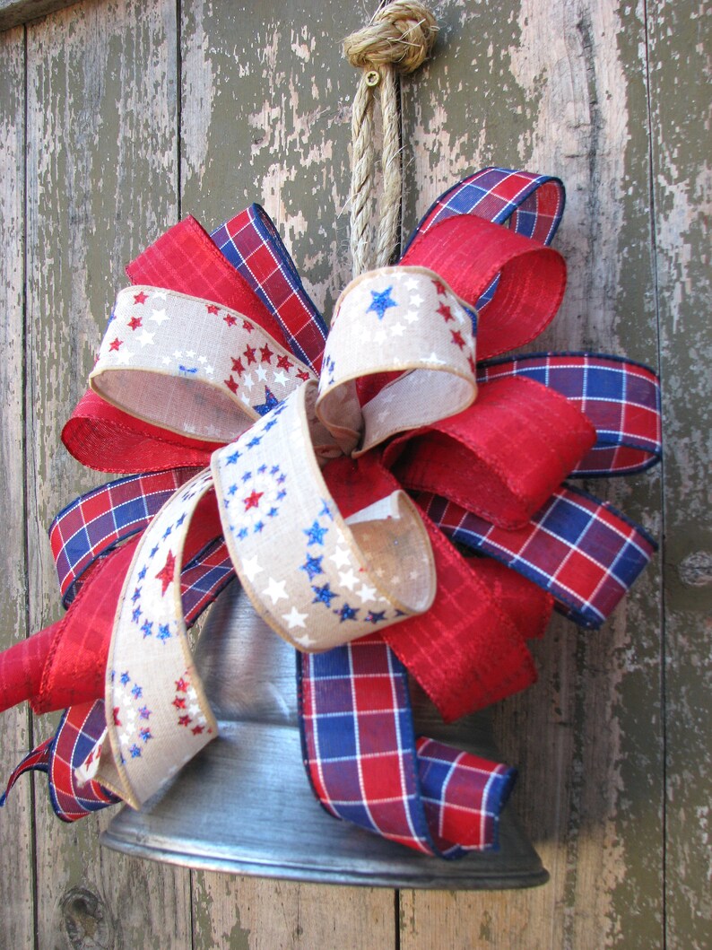 Patriotic Wreath, 4th of July Wreath, 4th of July Door Decor, Americana ...