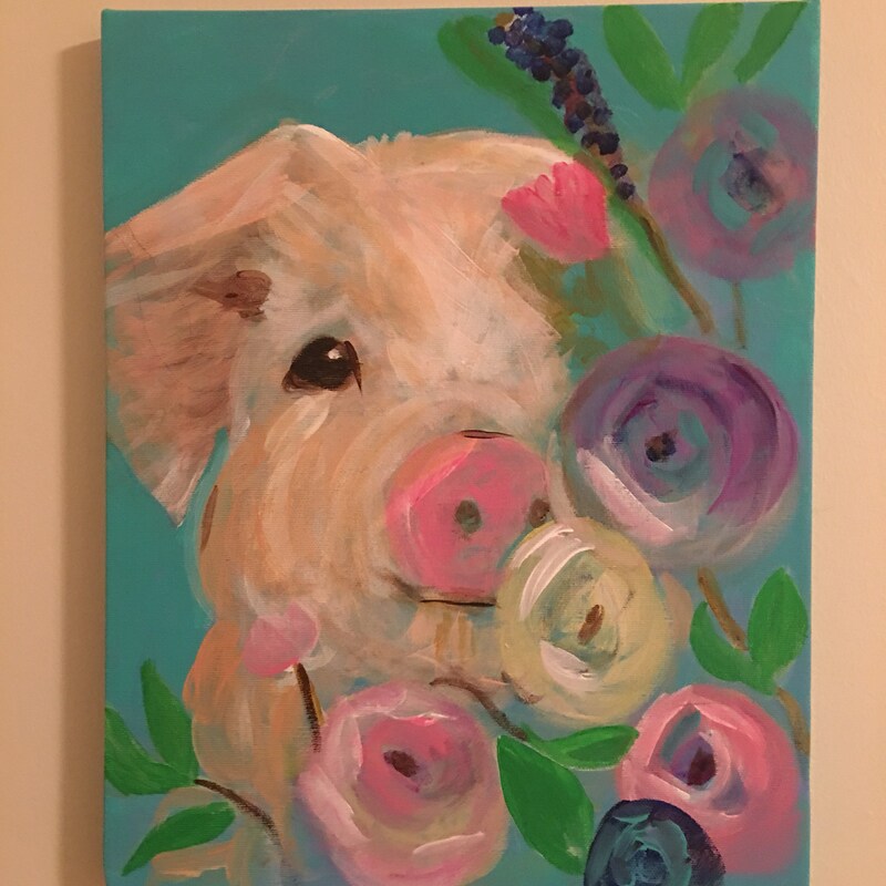 Pig Canvas - Etsy
