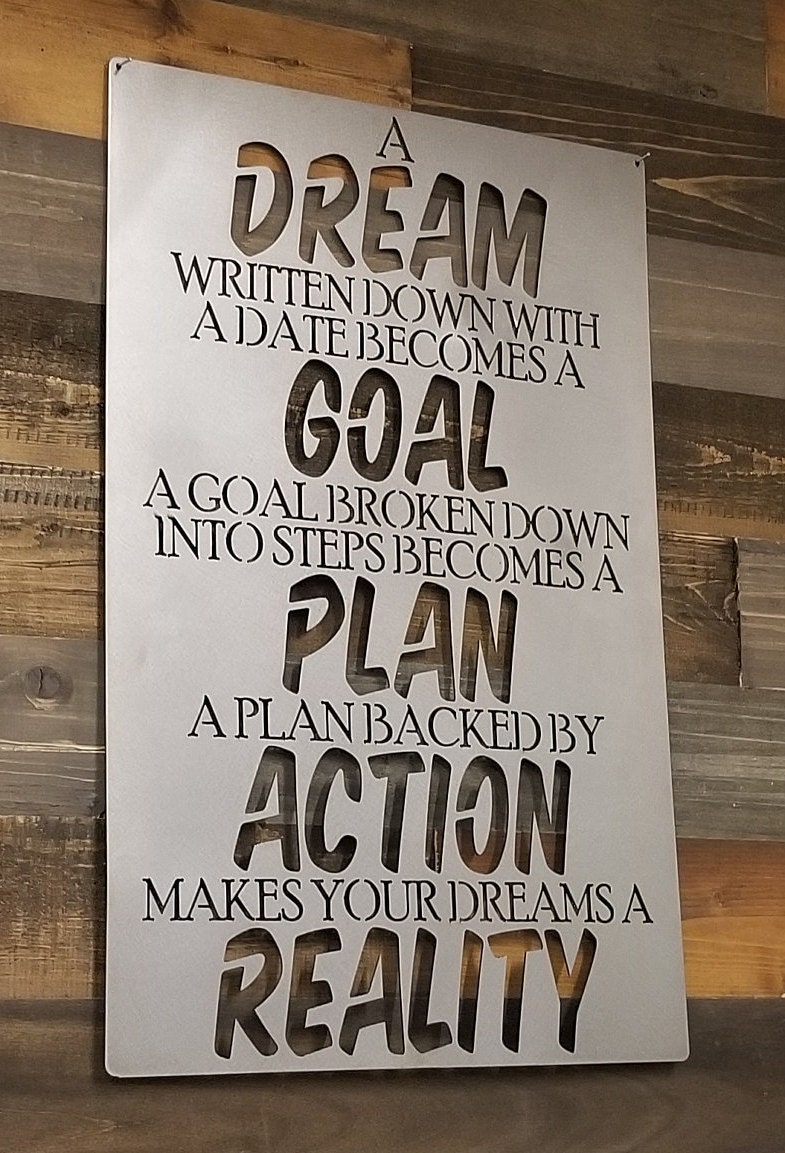 Dream Goal Plan Action Reality - Etsy