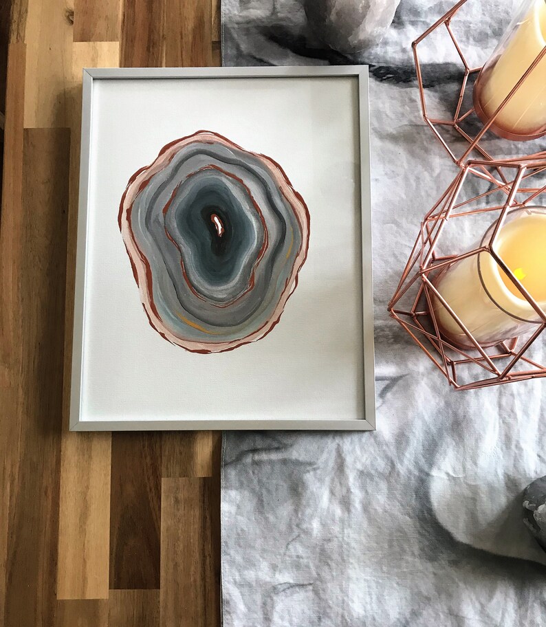 Geode Wall Art Resin Geode Art Agate Painting Personalized | Etsy