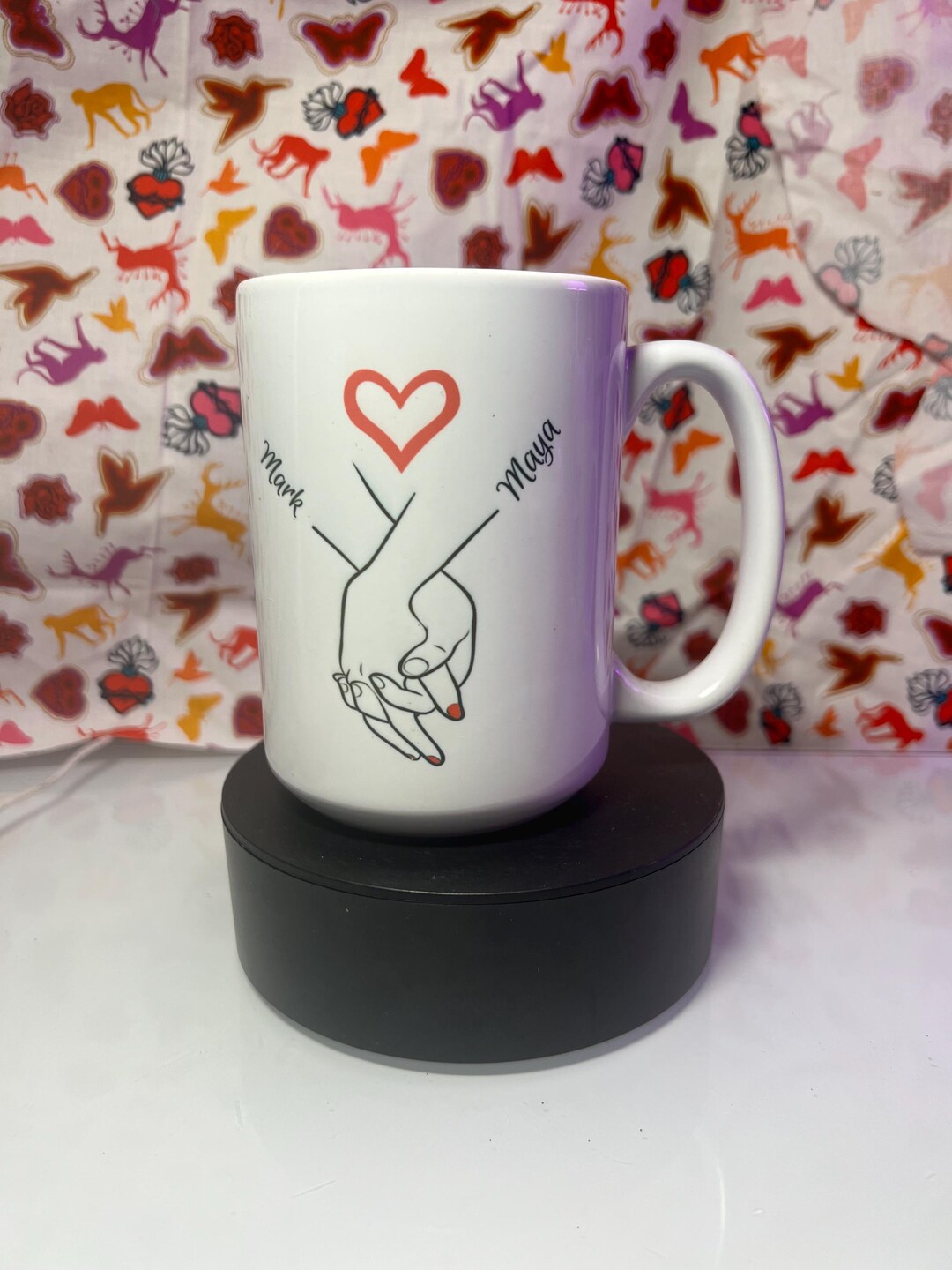 Personalized Holding Hands Mug Pinky Swear Promise, Holding Hands Mug ...