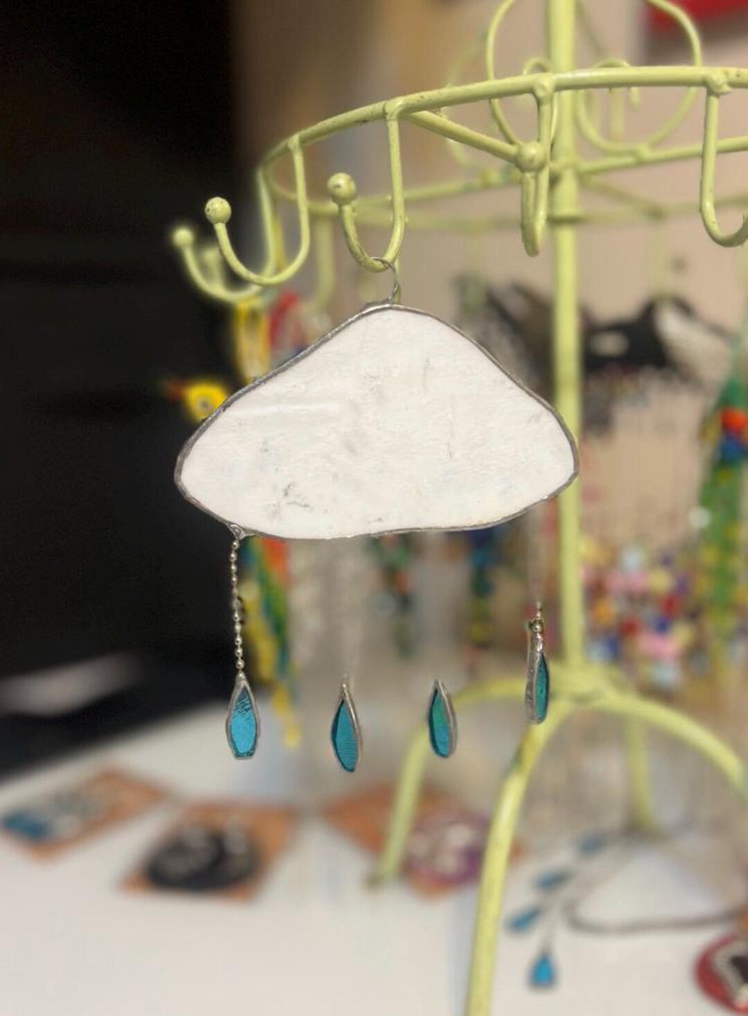 Stain Glass "raining Day" Handmade Made in Mexico Stain Glass Window ...