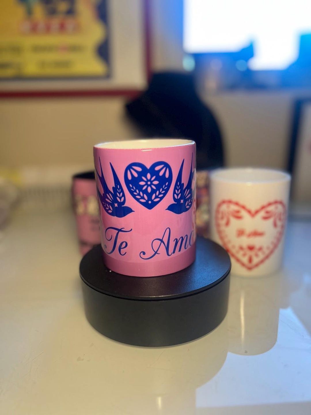 Te Amo Mug Cup and Coaster Mexican Valentine I Love You Latino Atomi ...