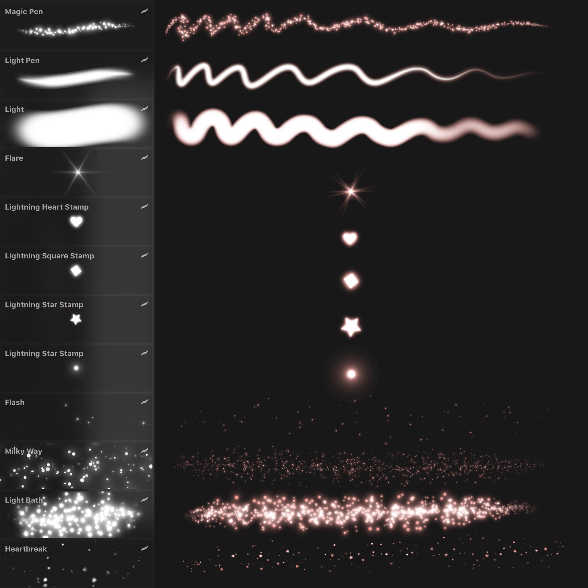 Sparkle Brush Set for Procreate - Etsy