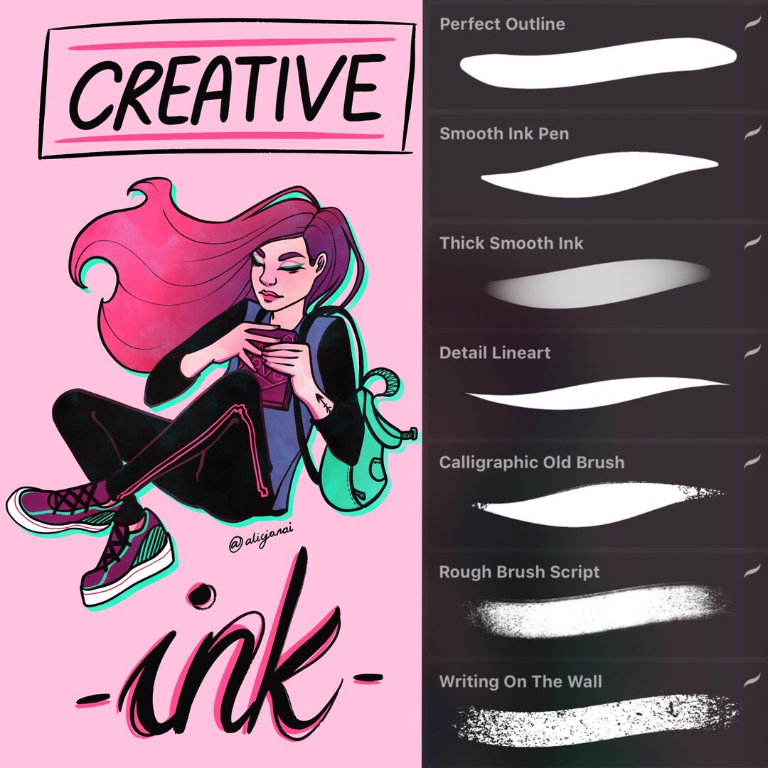 Creative Ink Brush Set for Procreate - Etsy