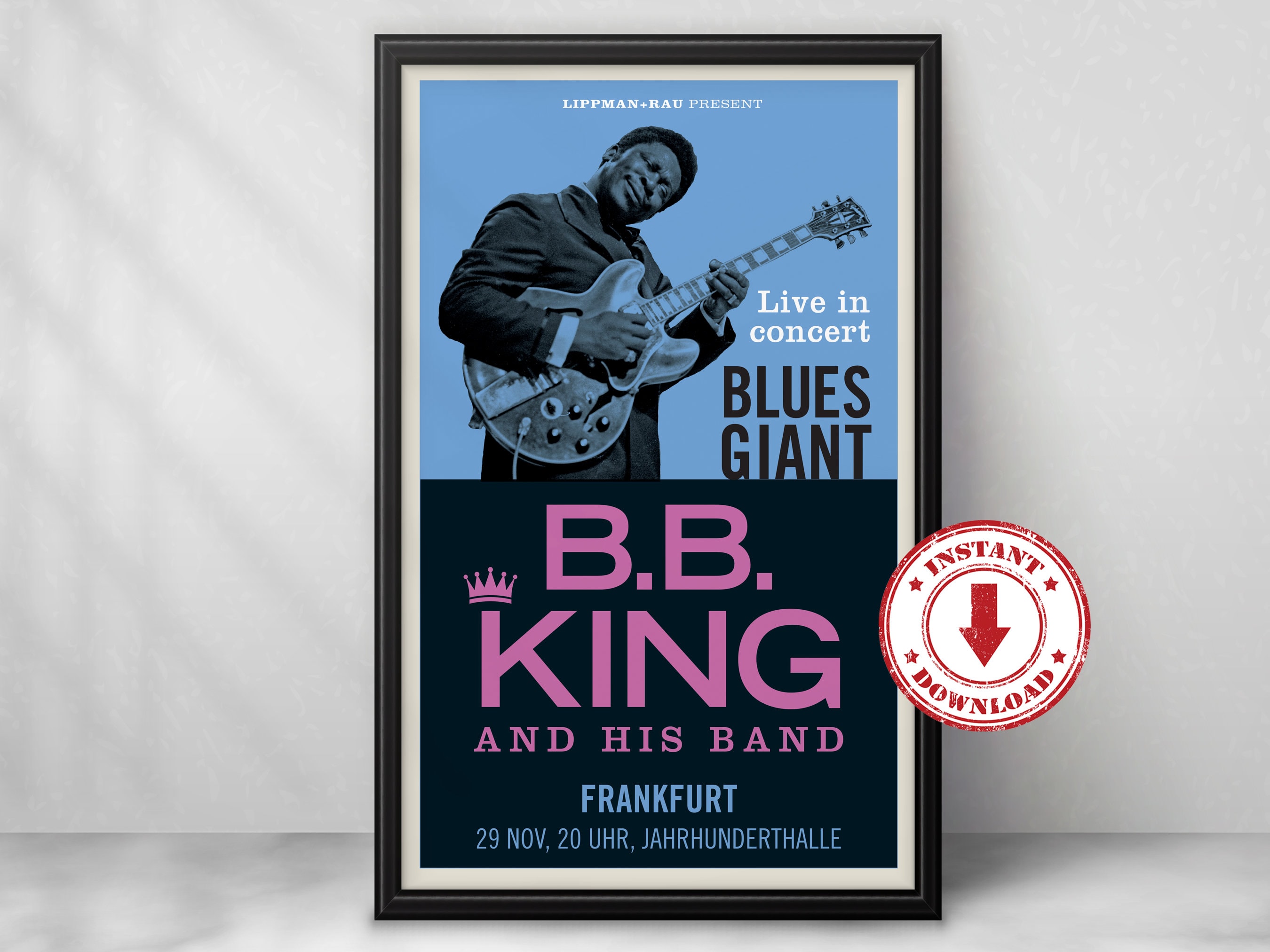 Digital Print—b.b. King Concert Poster 11" X 17"—download, Print ...