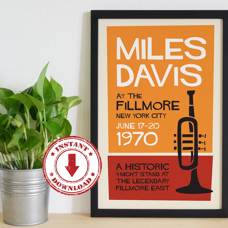 Miles Davis Poster - Etsy