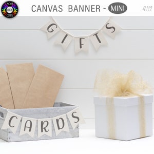 MINI Cards Banner, Custom Canvas Banner, Cards & Gifts Sign, Gift Table ...