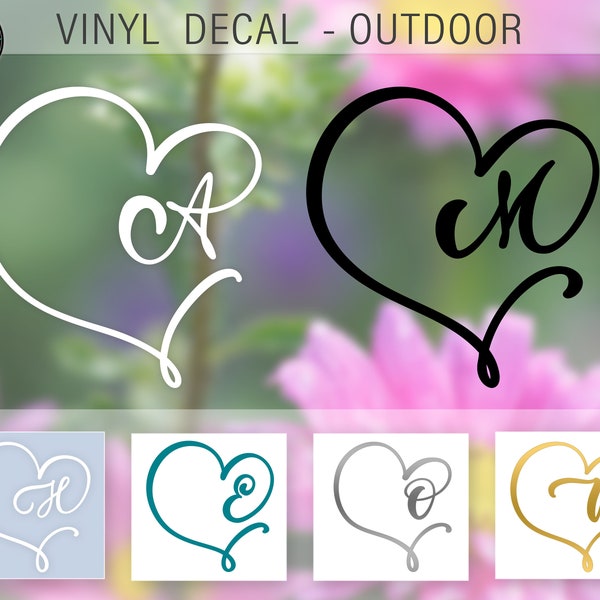 Vinyl Initial Decal - Etsy