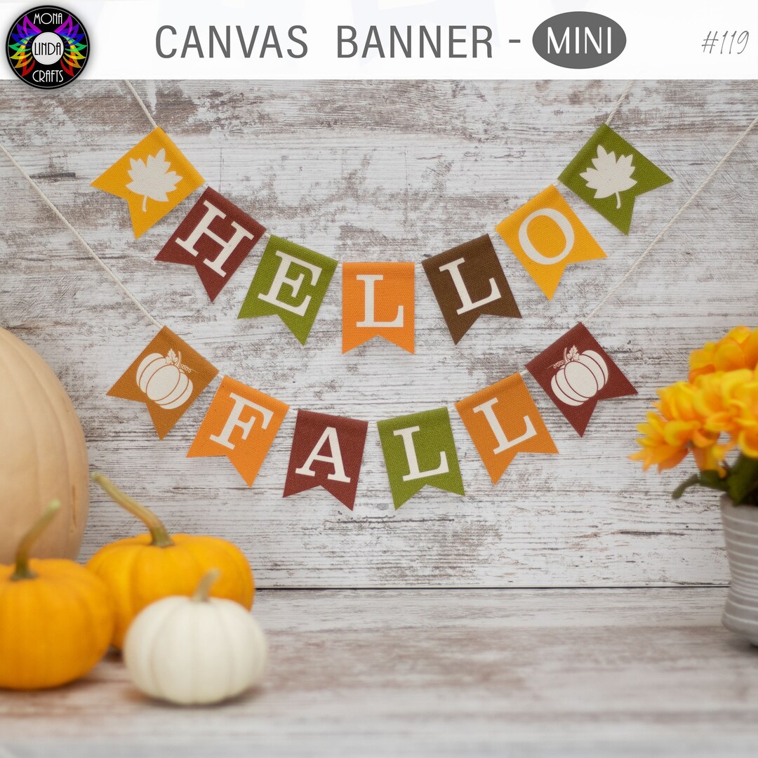 MINI Hello Fall Banner Autumn Banner Fall Decor Hello Fall - Etsy