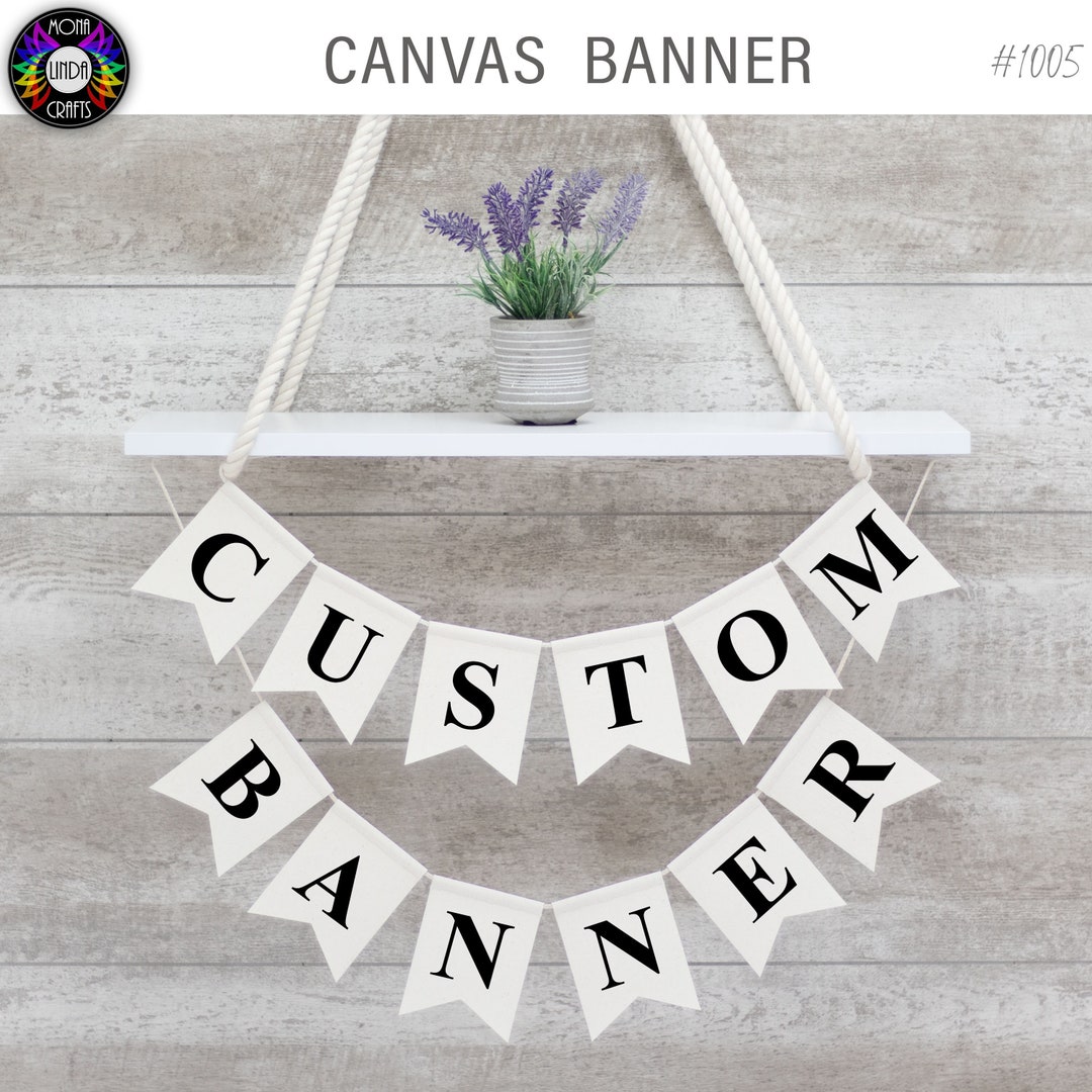 Custom Banner Canvas Banner, Customized, Personalized Banner, Happy ...