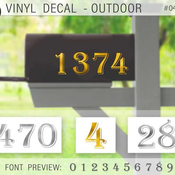 Metallic Numbers - Etsy