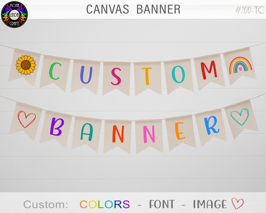 Custom Banner - Canvas Banner, Customized, Personalized Banner, Happy ...