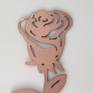 Metal 10" Tall Single Rose Plasma Cut Sign Art - Etsy