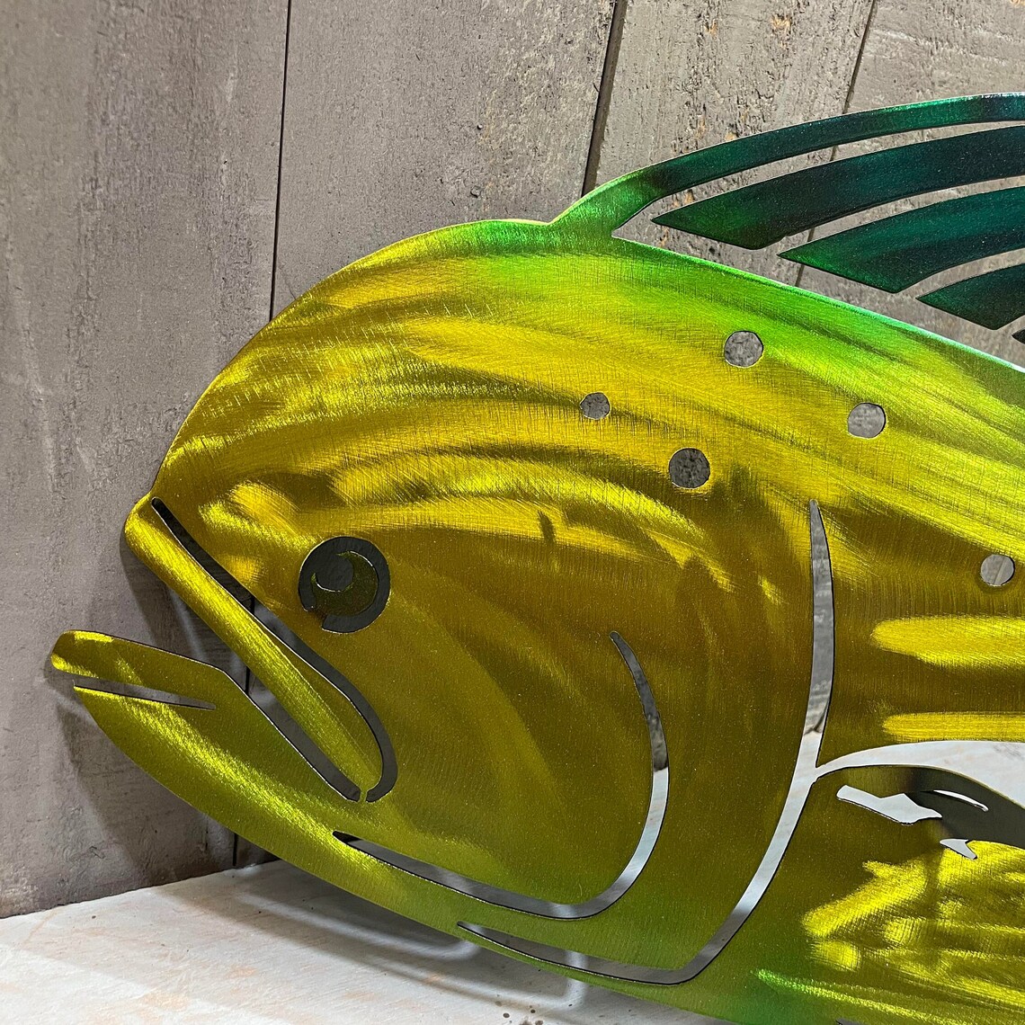 Metal Mahi-mahi Fish Fishing Salt Water Ocean Plasma Cut Sign Art Beach ...