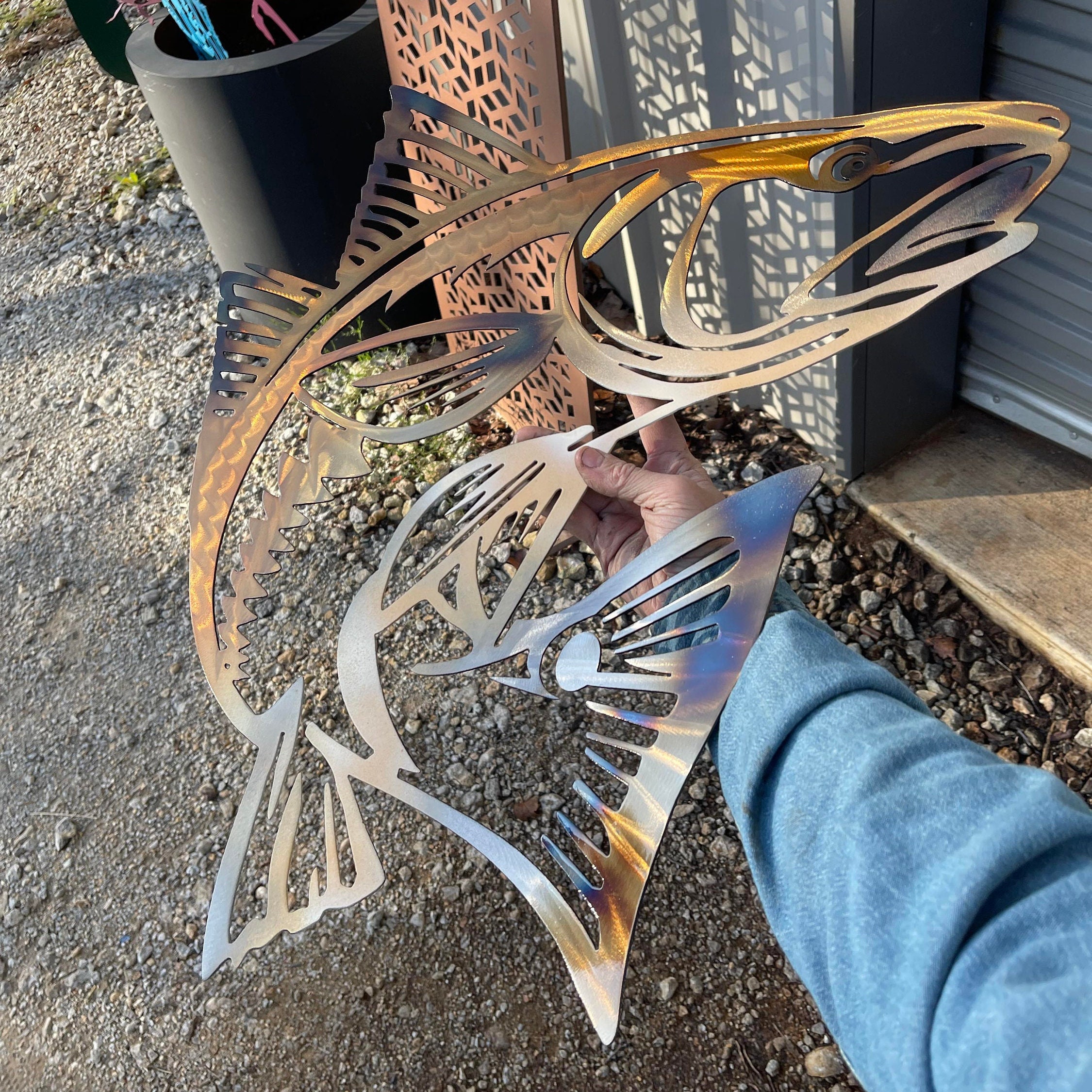 Metal Redfish Plasma Cut Sign Art Red Fish Fishing Lake Ocean Beach ...