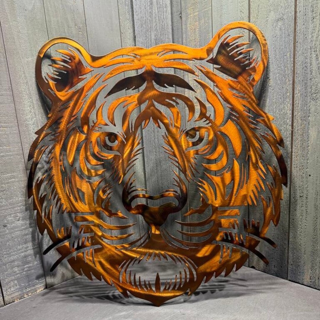 Metal Tiger Head Plasma Cut Sign Art - Etsy