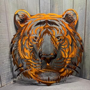 Metal Tiger Head Plasma Cut Sign Art - Etsy