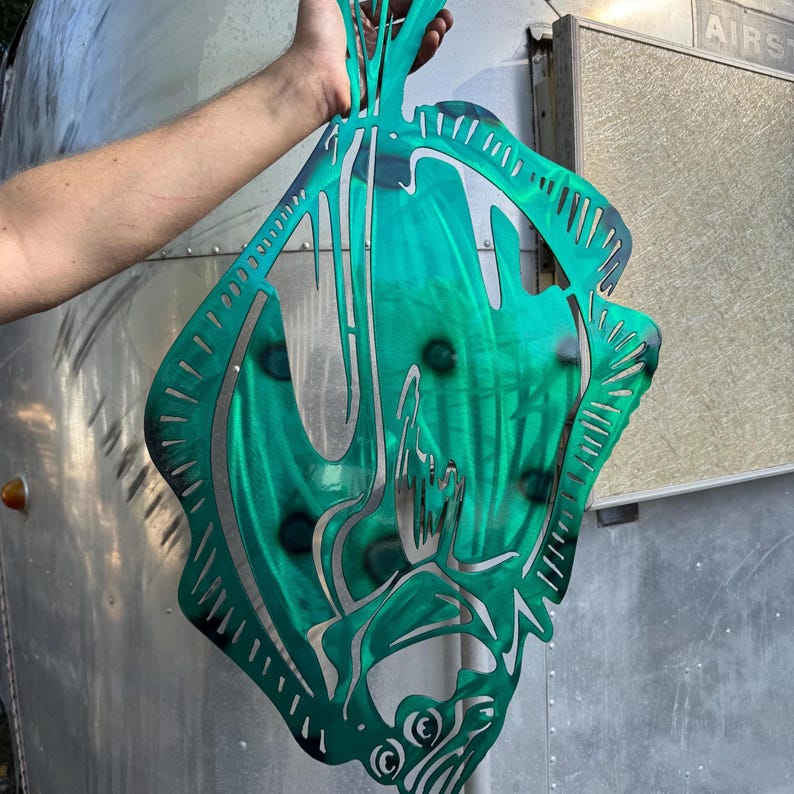 Metal Flounder Fish Plasma Cut Sign Art Fishing Ocean Boats Lakehouse ...
