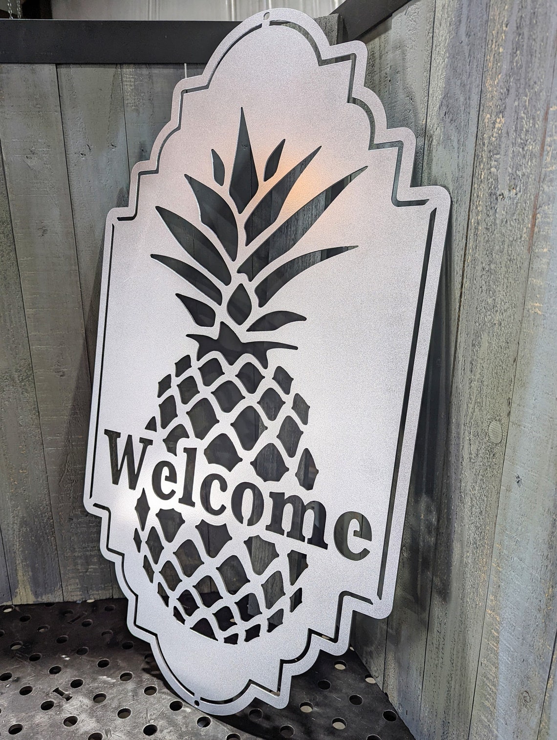 Metal Welcome Pineapple Sign Custom Size and Color - Etsy