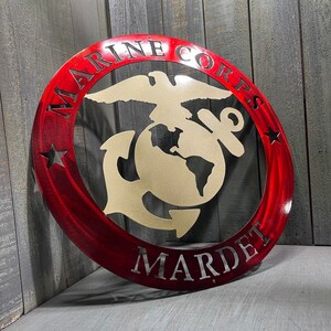 Metal USMC Marines Crest TWO COLOR Plasma Cut Sign Art - Etsy