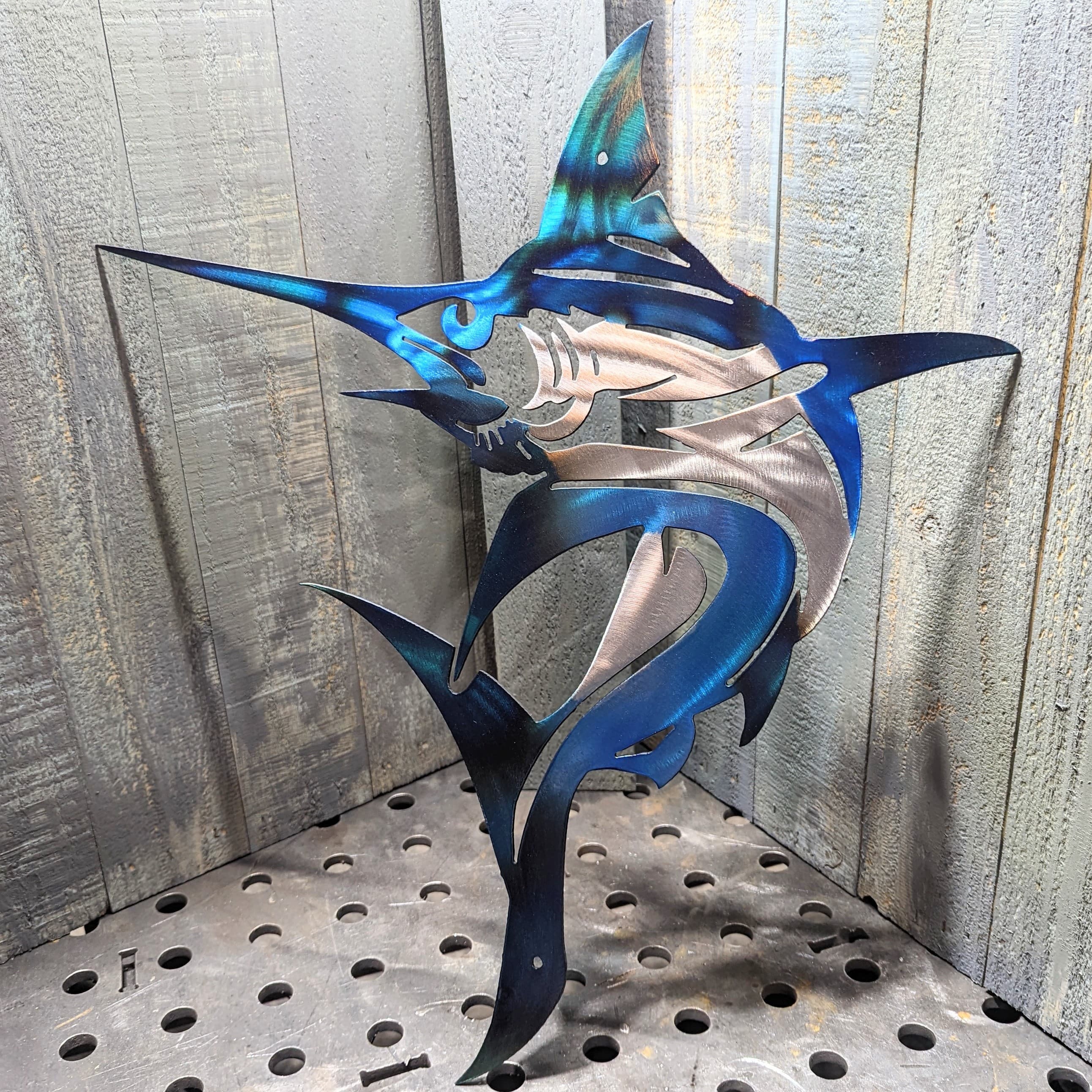 Metal Tribal Marlin Fish Sign - Etsy
