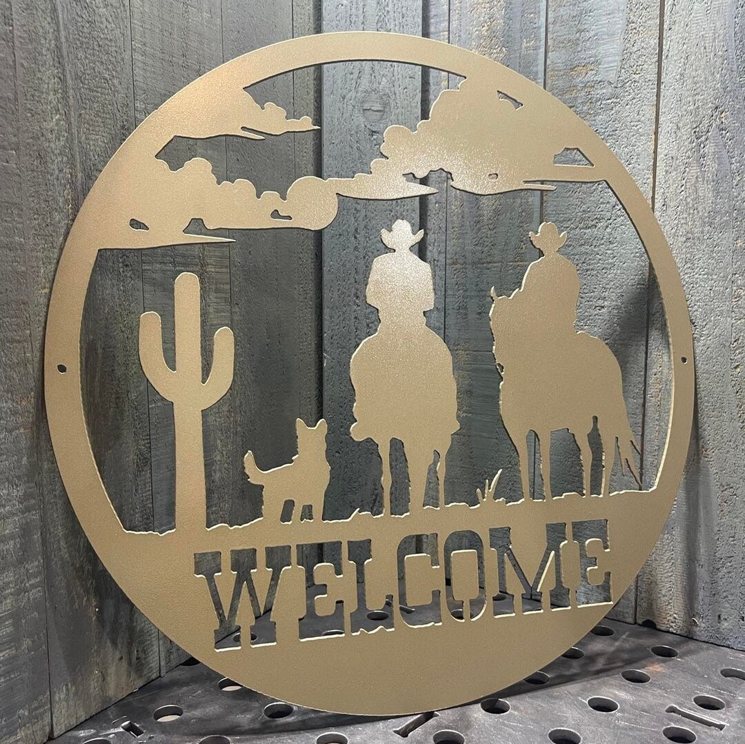 Custom Metal Cowboy Monogram - Etsy