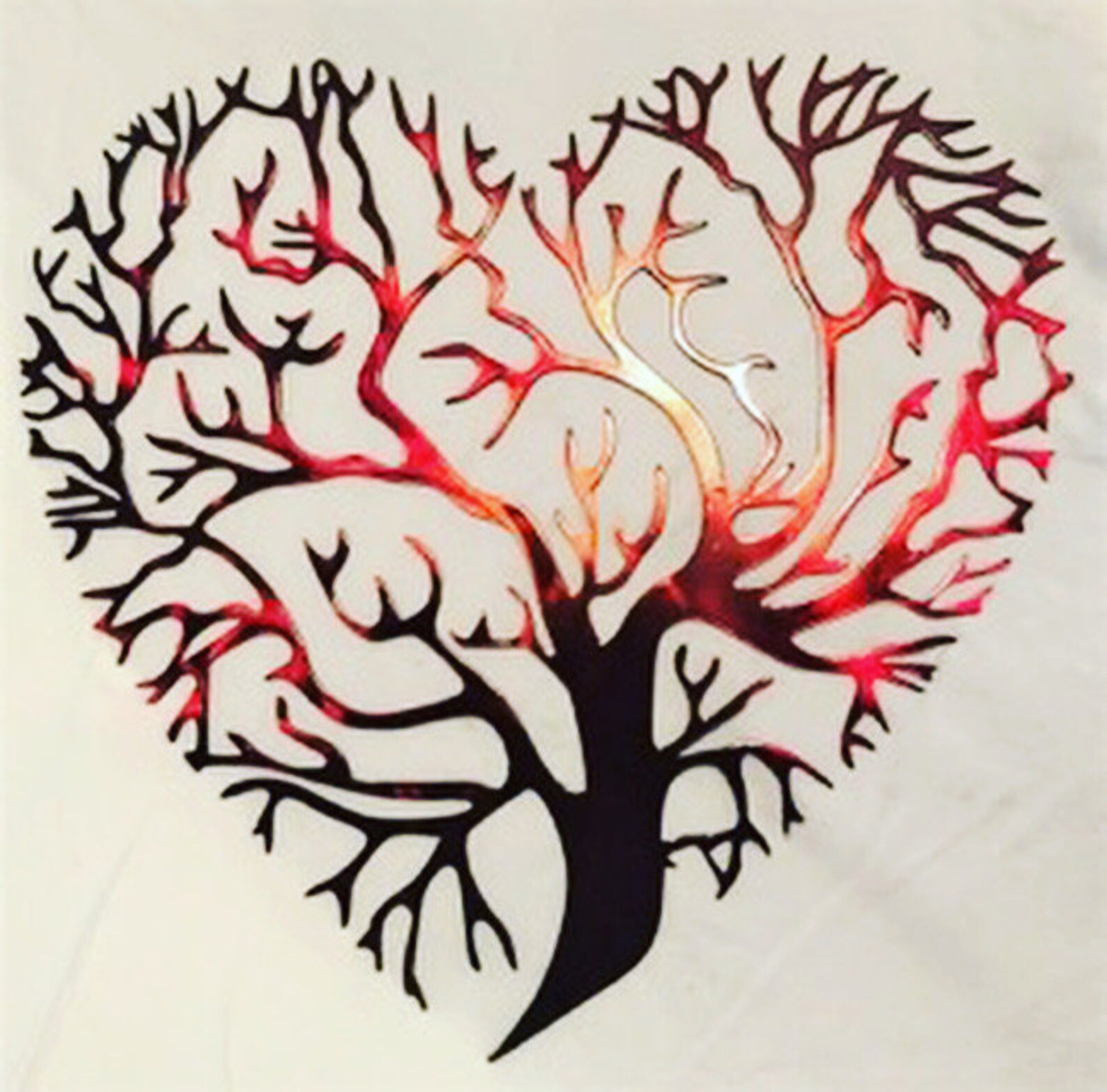 Metal Heart Tree Plasma Cut Metal Heart | Etsy
