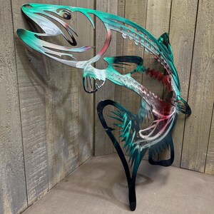 Plasma Cut Metal Trout Sign Jumping Fish Wall Art - Etsy