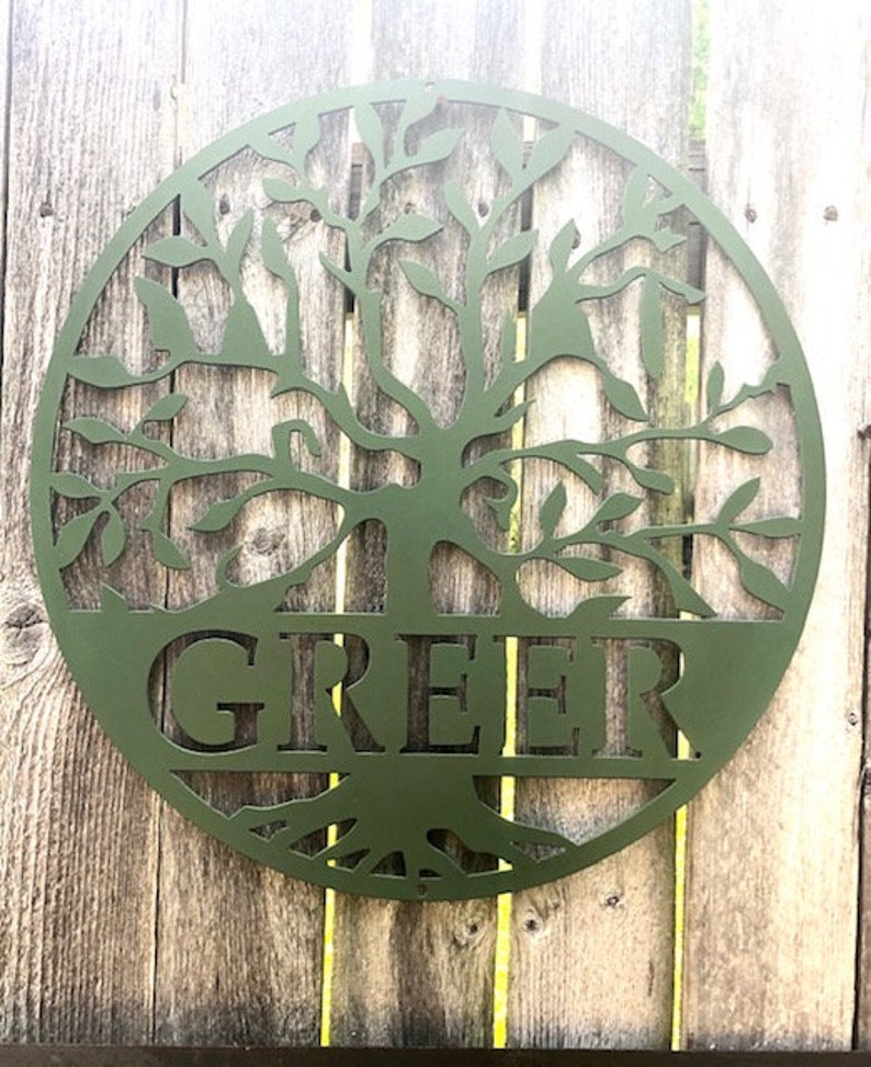 Metal Family Tree Custom Plasma Cut Metal Sign Art | Etsy