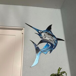 Metal Tribal Marlin Fish Sign - Etsy