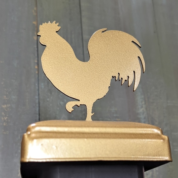 Rooster Fence Post Topper | Etsy