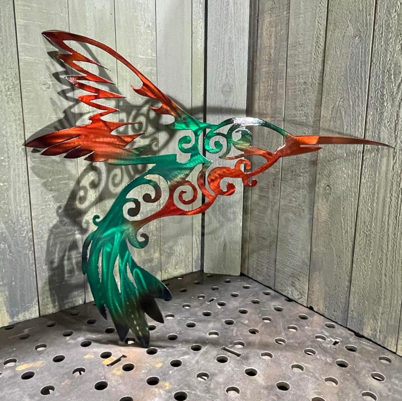 Metal Abstract Hummingbird Sign - Etsy