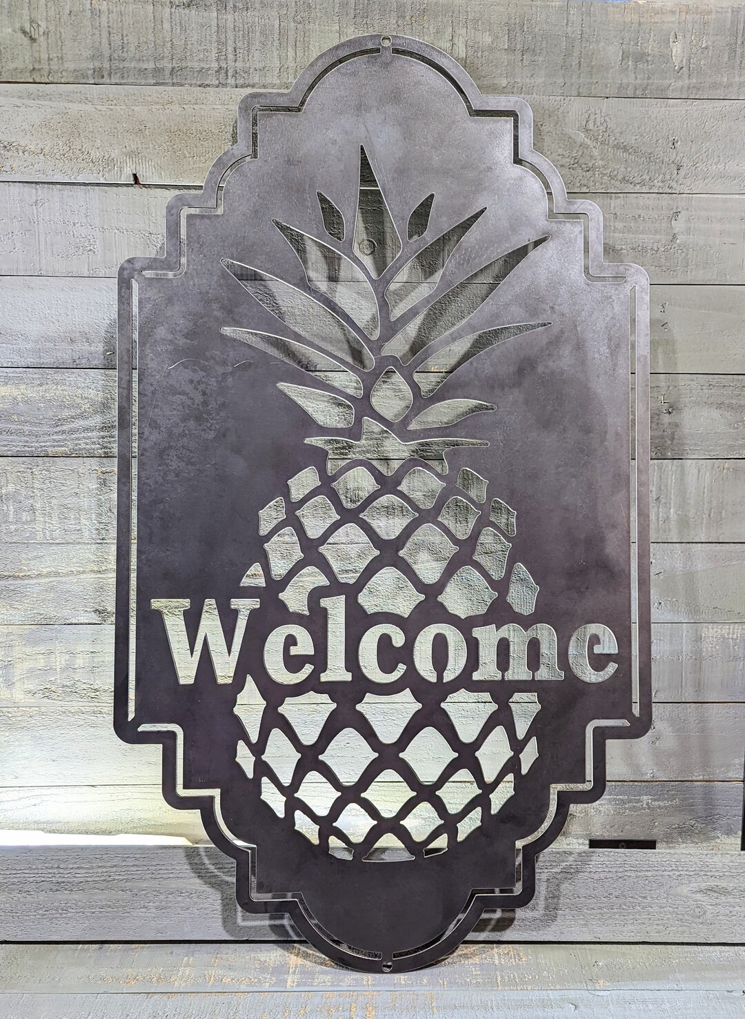 Metal Welcome Pineapple Sign Custom Size and Color - Etsy
